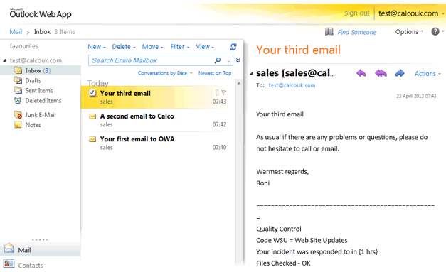 Outlook Web App and using Webmail Outlook Web App and using Webmail